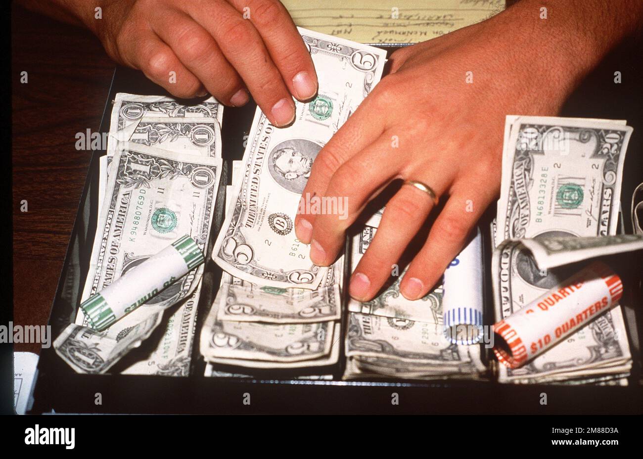 Money is about to change hands at the Tactical Field Exchange set up ...