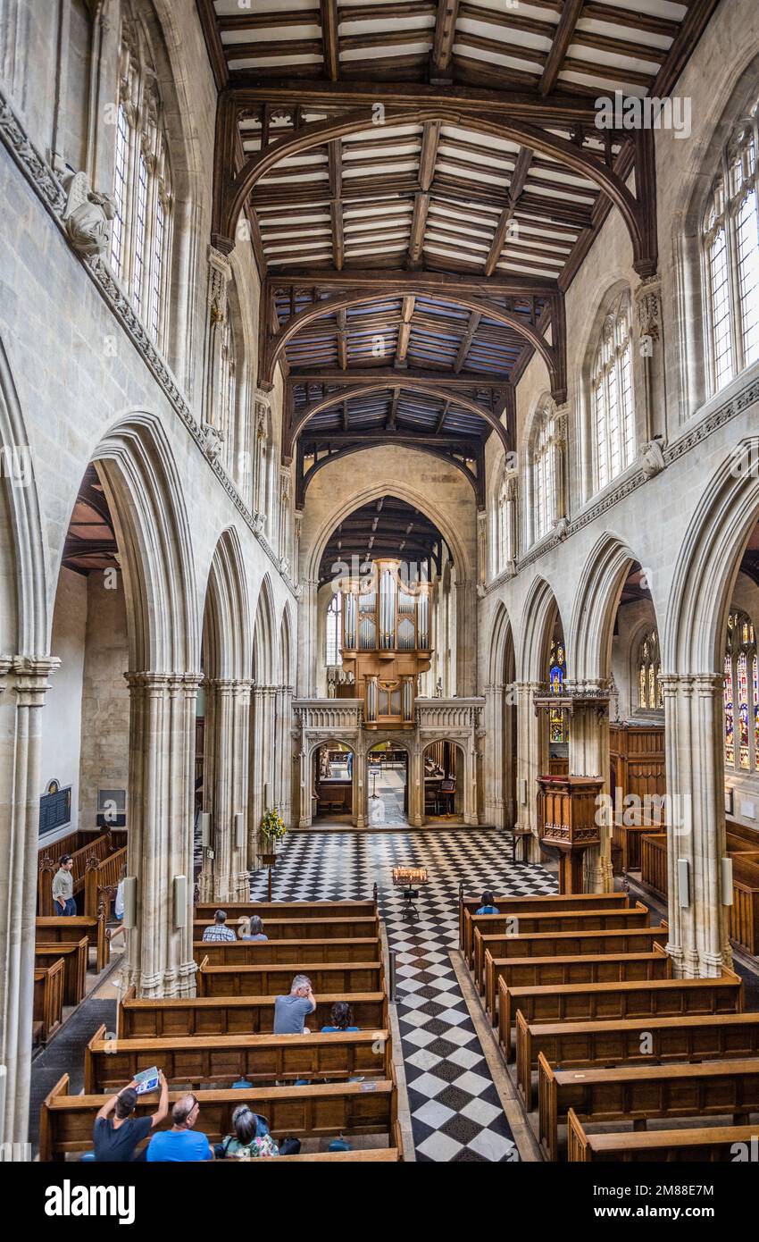 interior of the University Church of St Mary the Virgin in Oxford, the ...