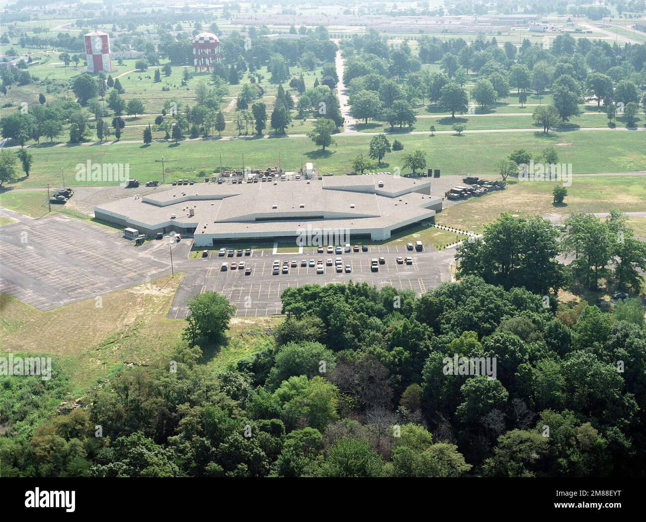 An aerial view of the New Jersey National Guard High Technology ...