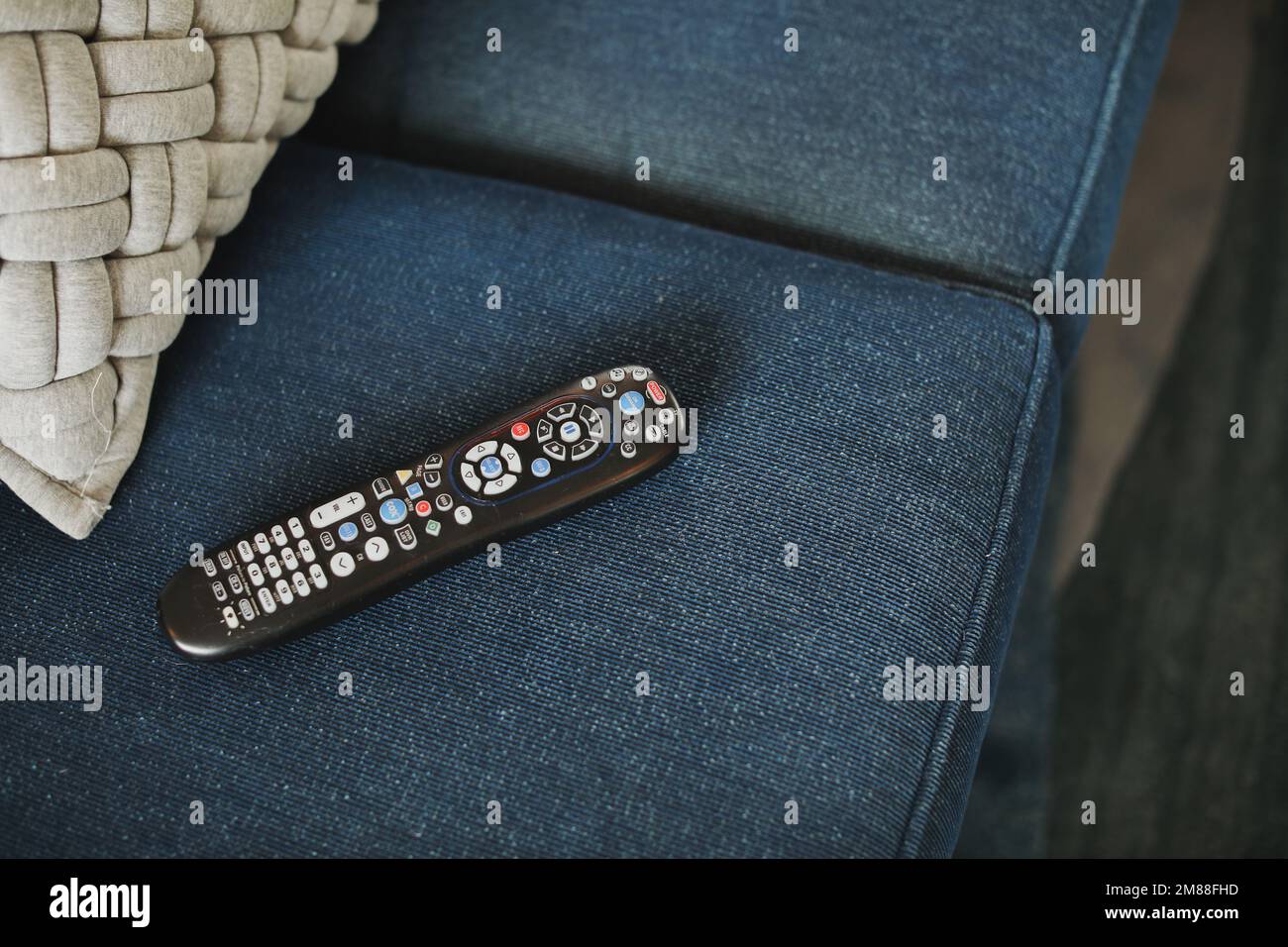 Remote control on table future technology Stock Photo - Alamy