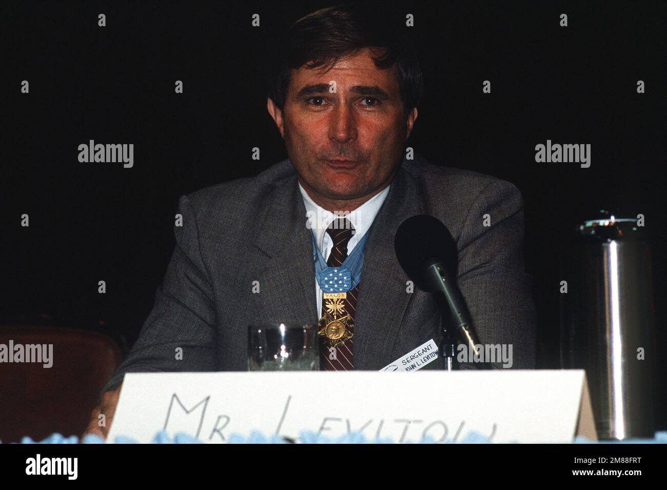 John Levitow, a Medal of Honor recipient, speaks during the Project ...