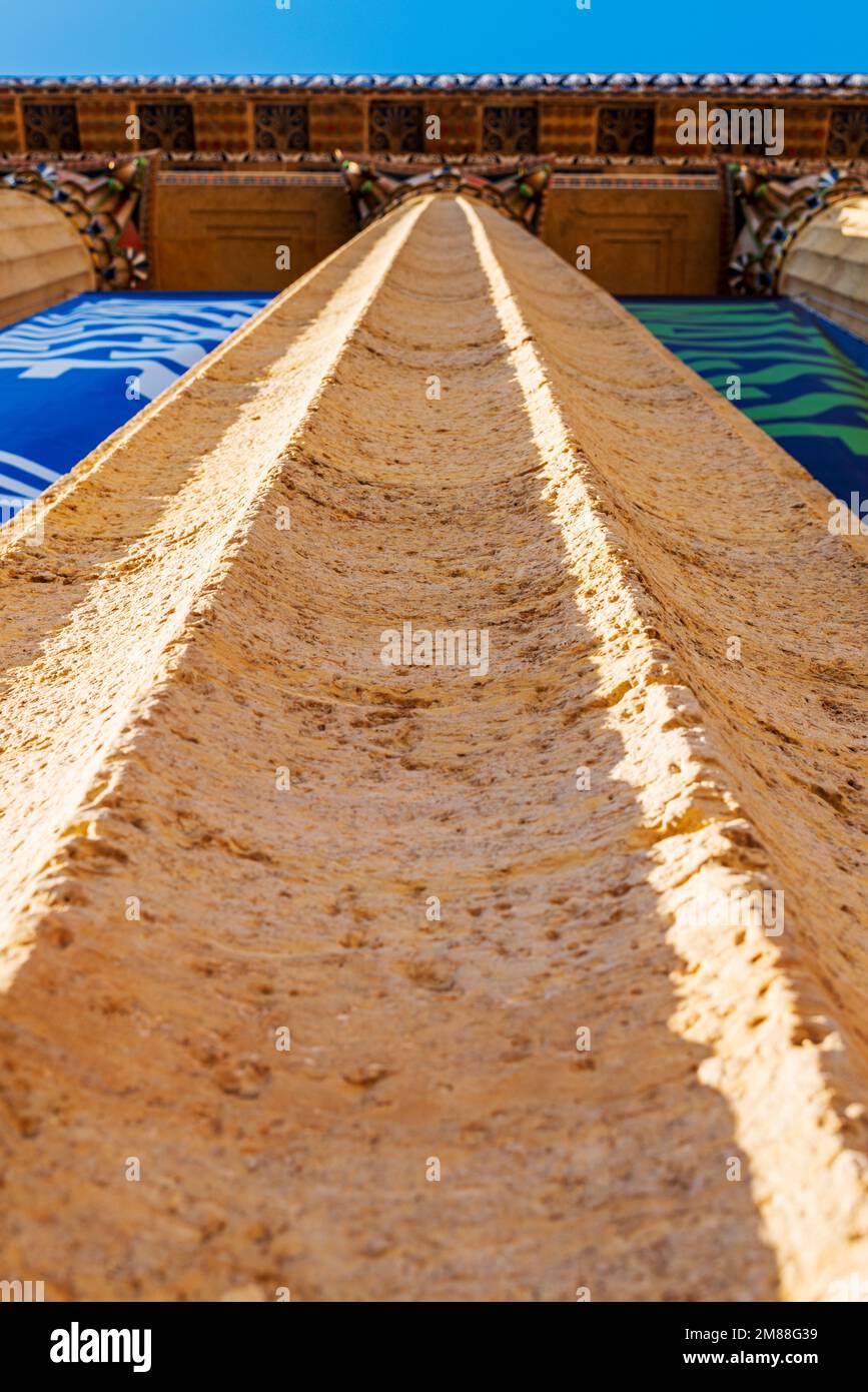 Detail of exterior Greek Revival column; Philadelphia Museum of Art ...