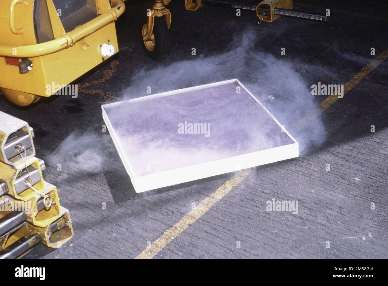 Liquid oxygen drained from a TMU-70M low-loss, closed-loop oxygen ...