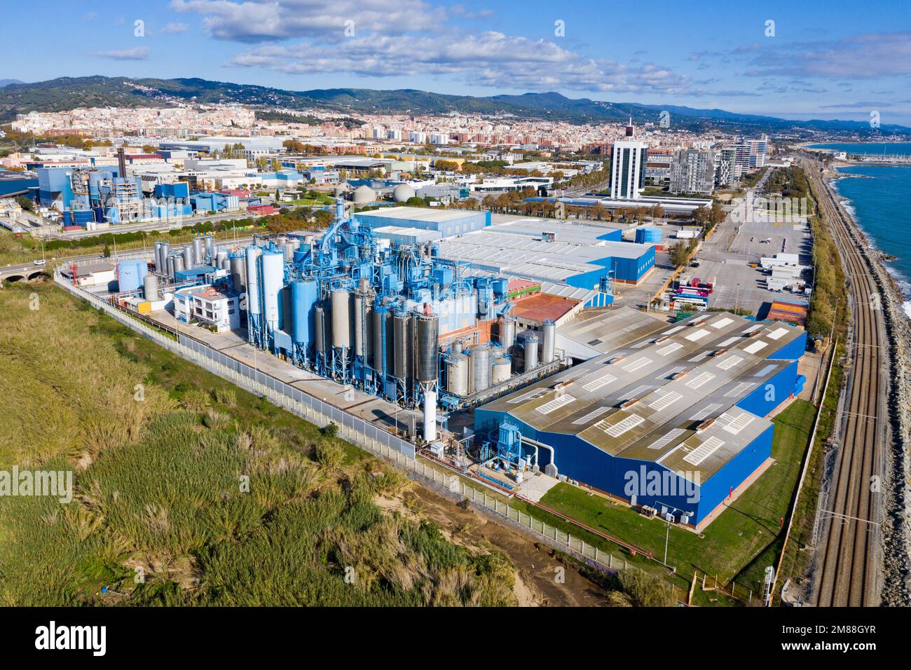 Industrial facilities of Mataro factory, Spain Stock Photo - Alamy