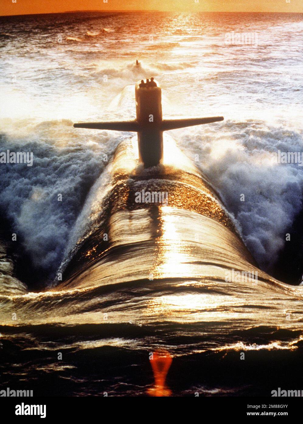 A bow view of a Los Angeles class nuclear-powered strategic submarine ...