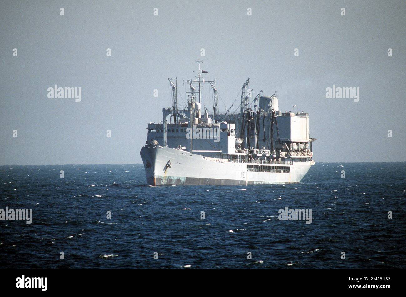 A port bow view of the British large fleet tanker HMS OLNA (A-123 ...