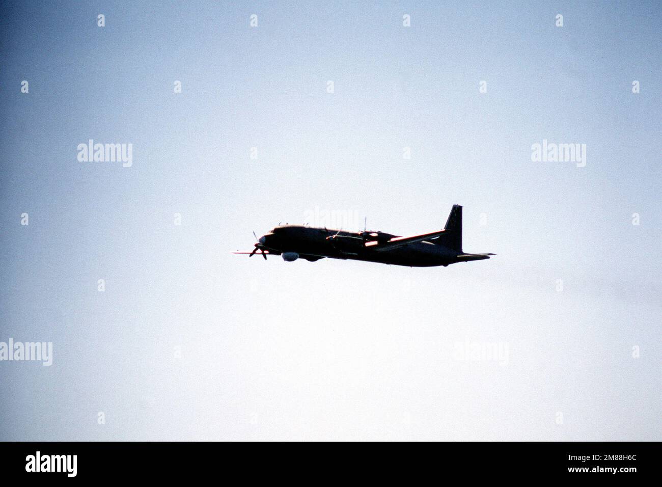 A left side view of a Soviet II-38 May aircraft. Country: Gulf Of Oman ...