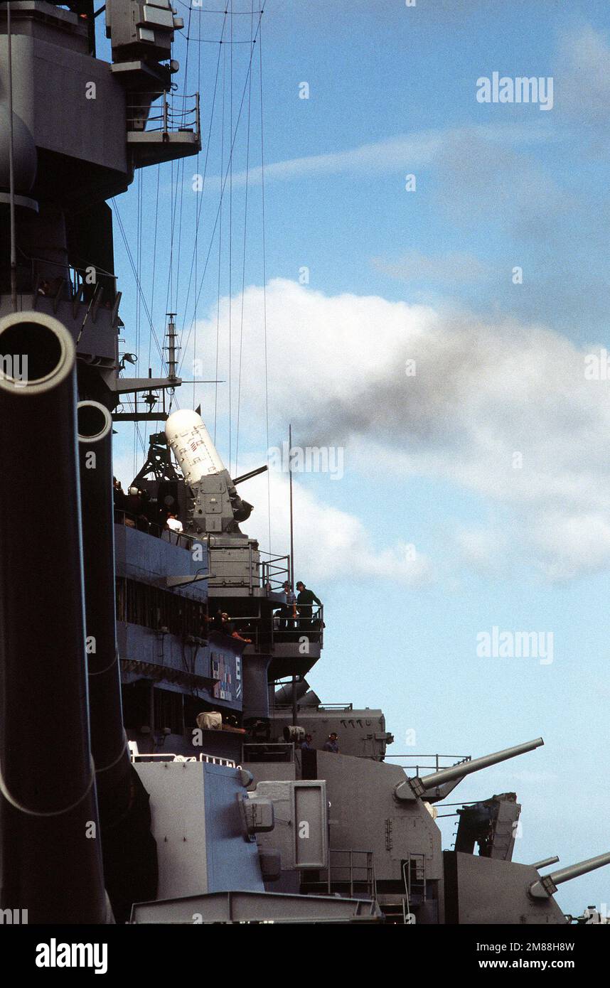 The Mount 22 Mark 16 20mm Phalanx close-in weapons system (CIWS) is ...