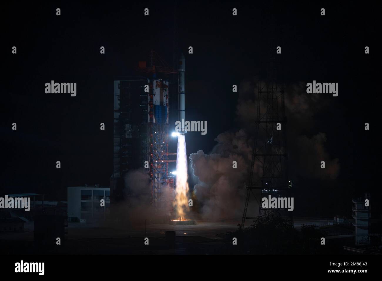 Xichang. 13th Jan, 2023. A Long March-2C carrier rocket carrying the ...