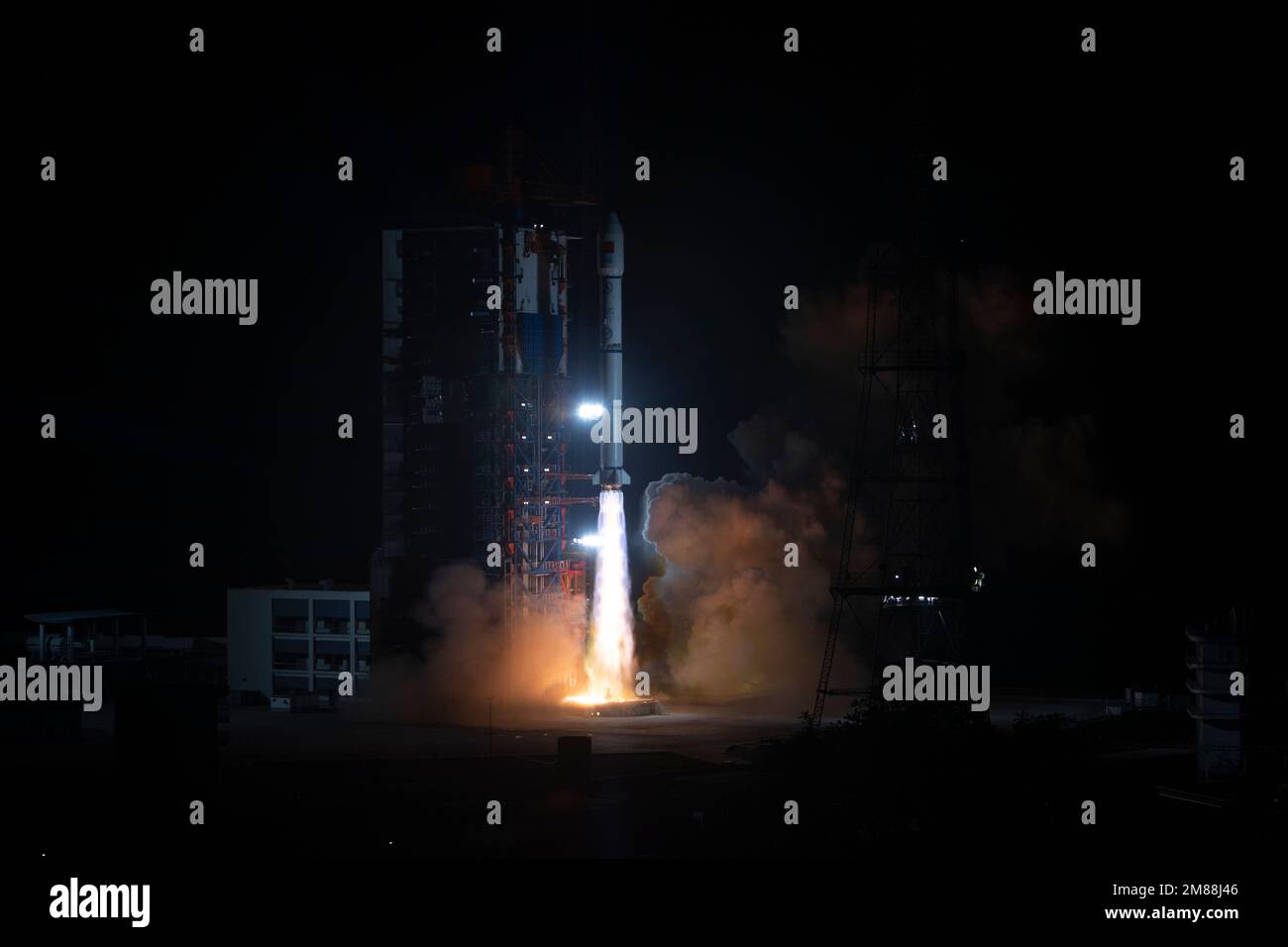 Xichang. 13th Jan, 2023. A Long March-2C carrier rocket carrying the ...