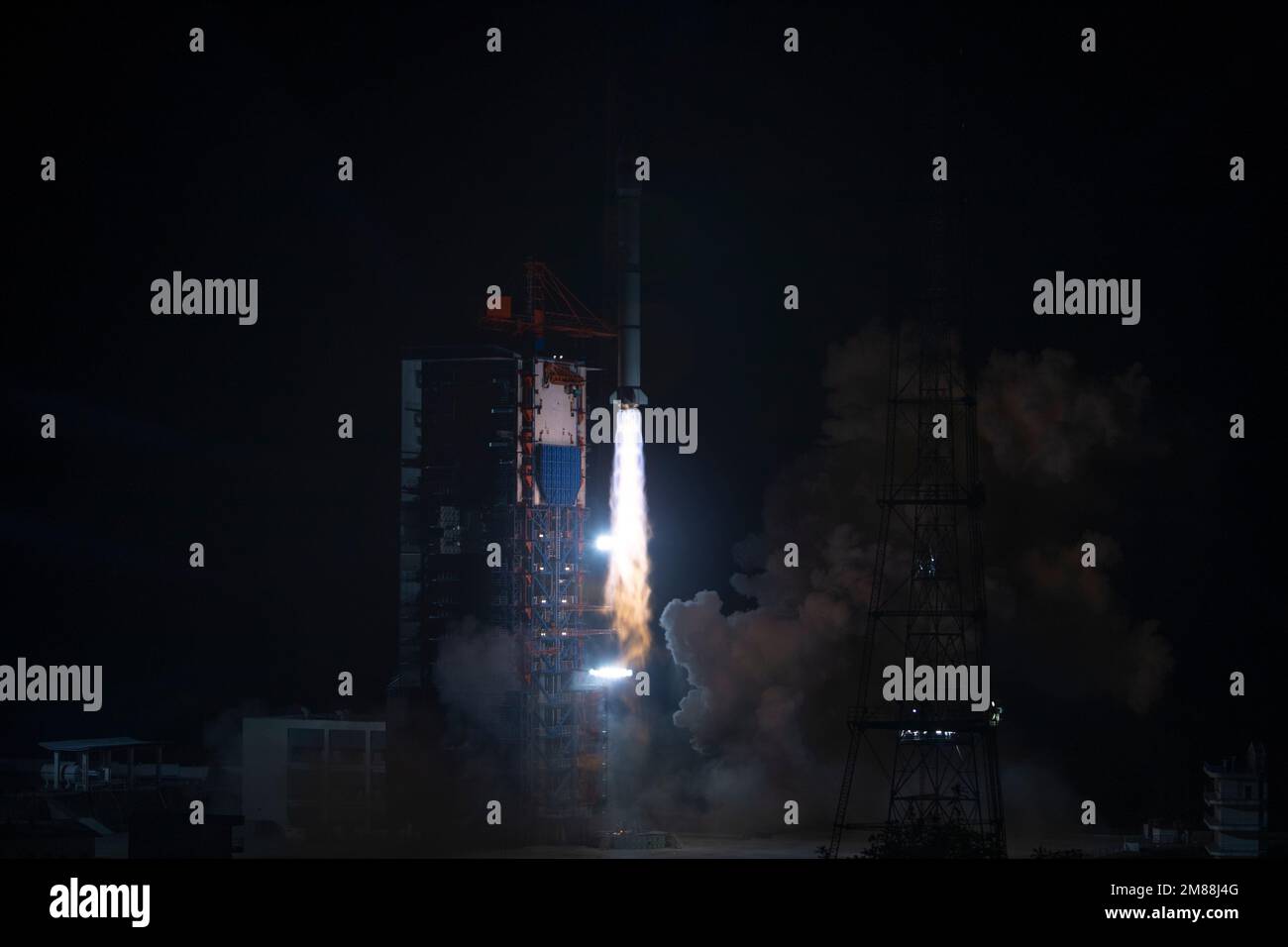 Xichang. 13th Jan, 2023. A Long March-2C carrier rocket carrying the ...