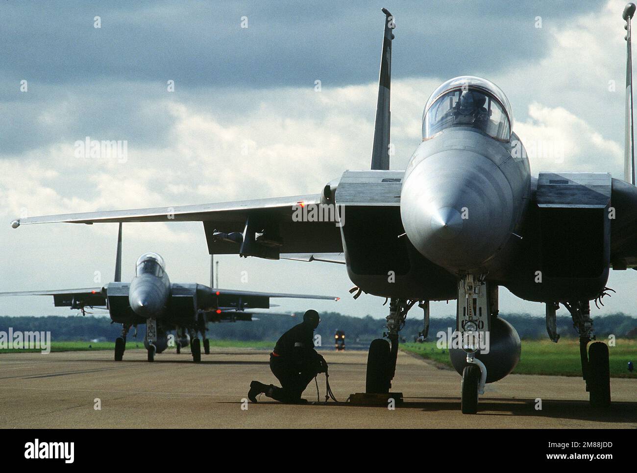 STAFF SGT. Raymond Holland, 33rd Equipment Maintenance Squadron, chocks ...