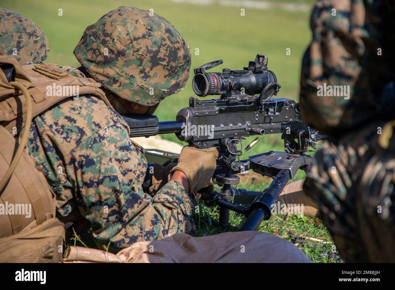 A U.S. Marine with 1st Battalion, 12th Marines, 3d Marine Division ...