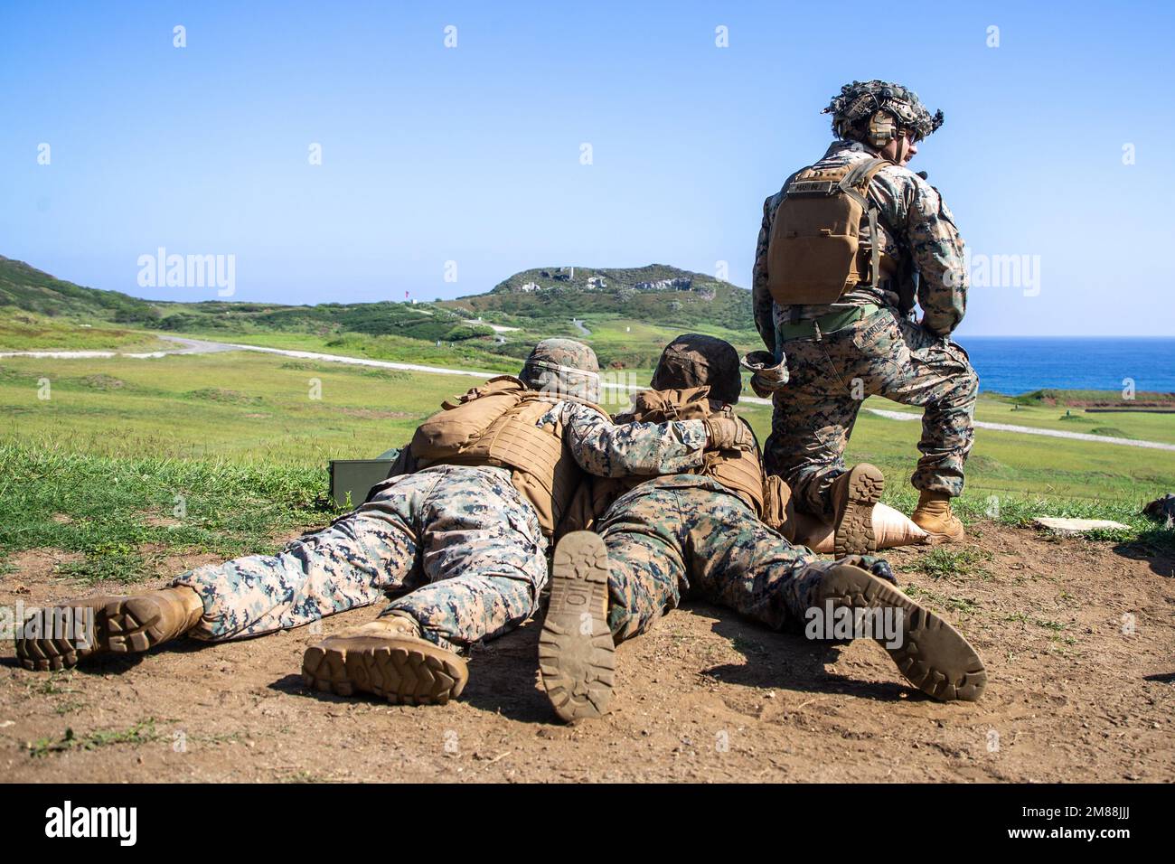 A U.S. Marine with 1st Battalion, 12th Marines, 3d Marine Division ...