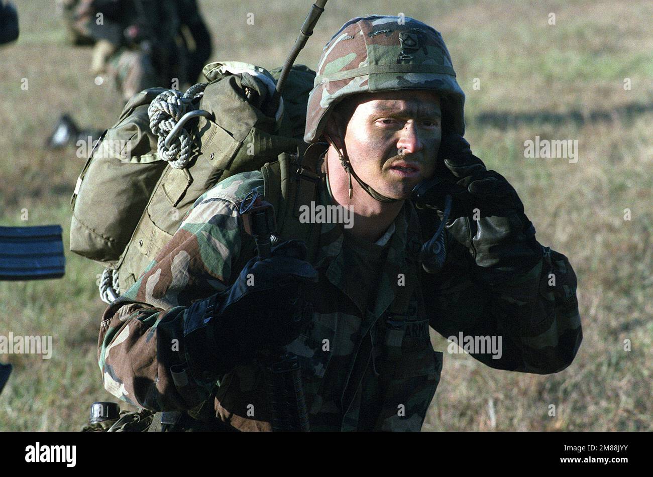A platoon sergeant of Co. A, 1ST Bn., 505th Parachute Infantry Regt ...