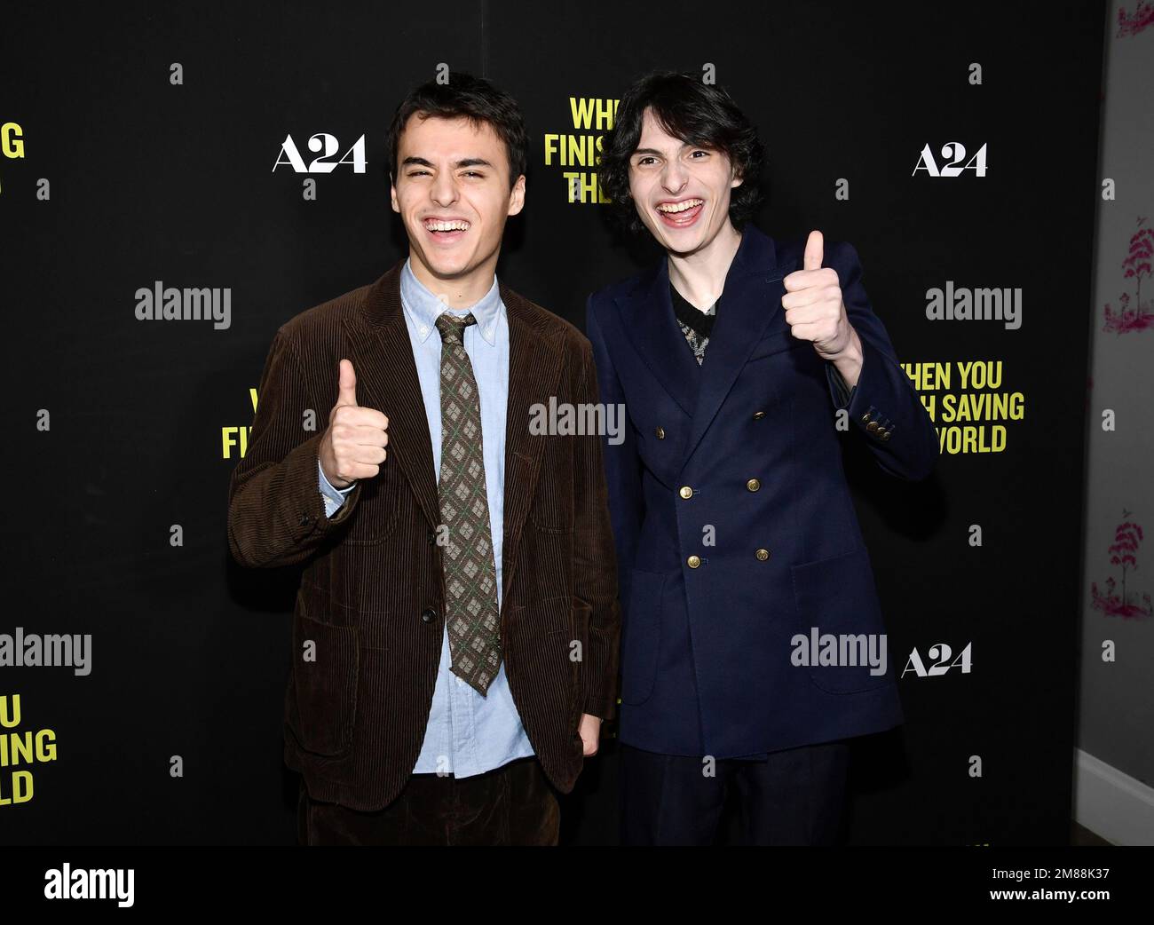 Billy Bryk, left, and Finn Wolfhard attend a special screening of "When ...