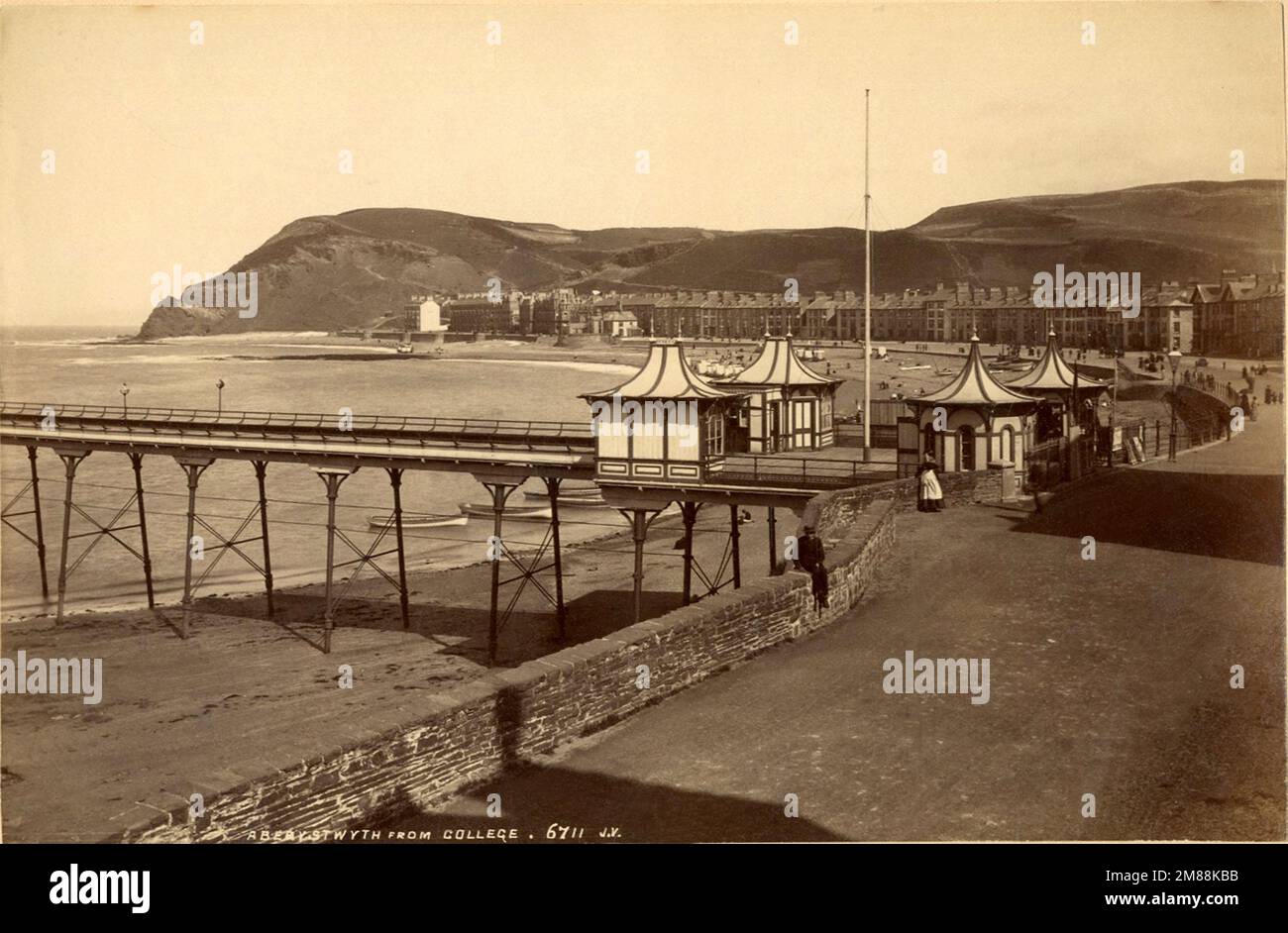 1895 ca , WALES , GREAT BRITAIN : ABERYSTWYTH from College, Ceredigion ...
