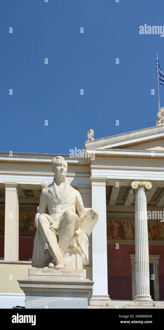The statue of Count Ioannis Antonios Kapodistrias, the first head of ...