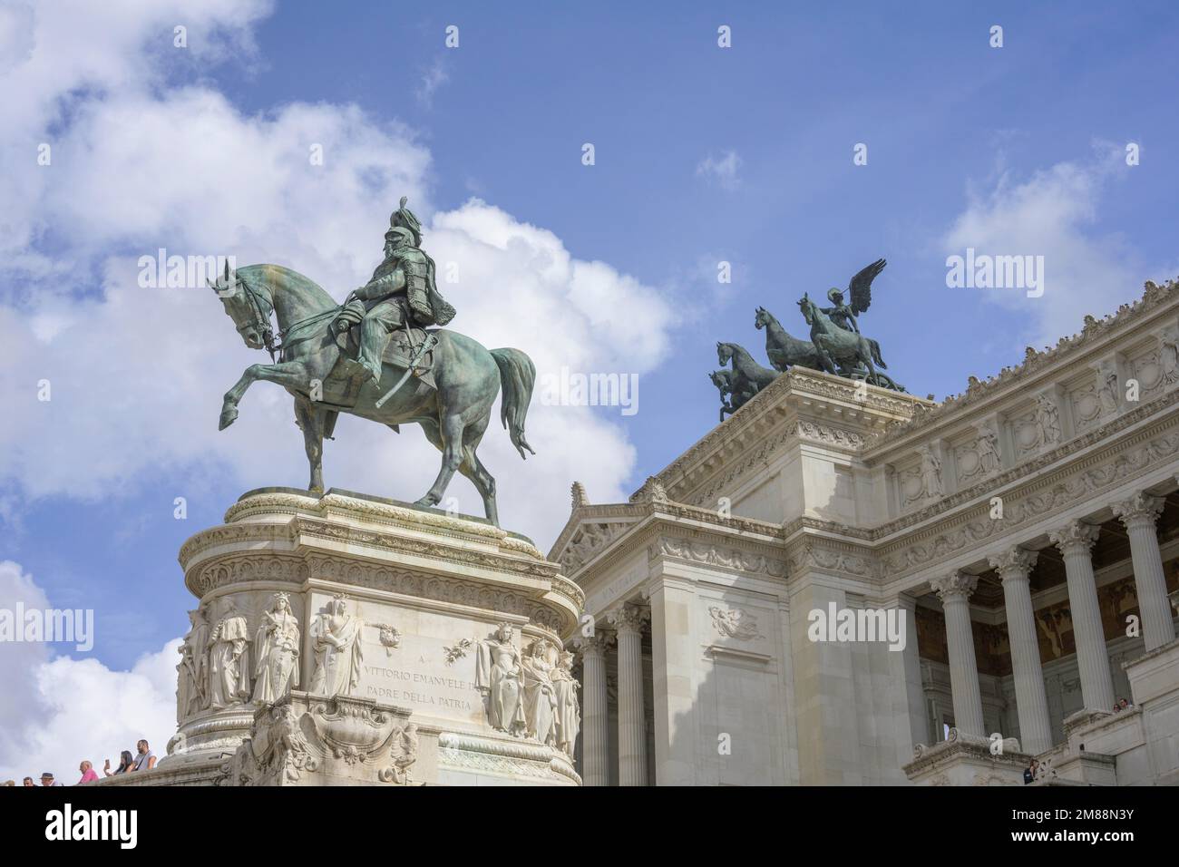 Equestrian statue of Victor-Emanuel Altare della Patria, Rome, Italy ...