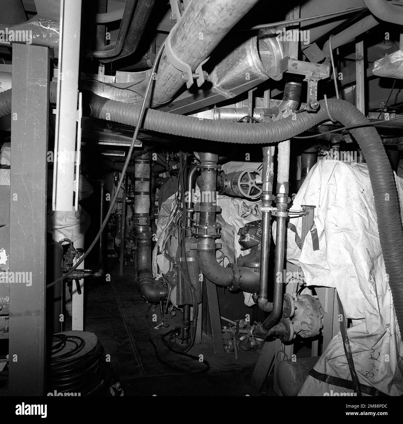 A view of the unfinished main engine room No. 1, compartment 5-174-O-E ...