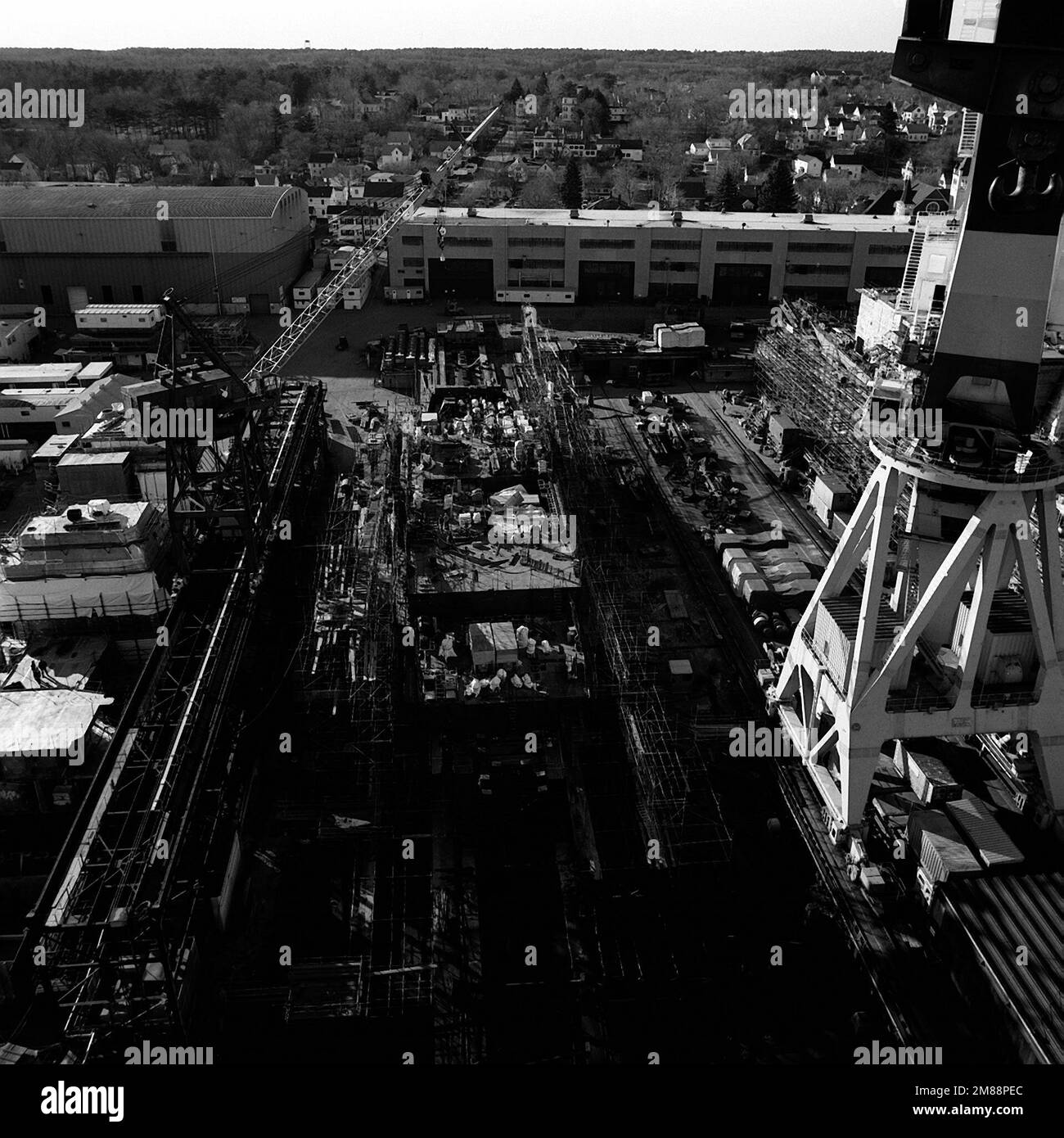 A view aft looking forward of the guided missile cruiser MONTEREY (CG ...
