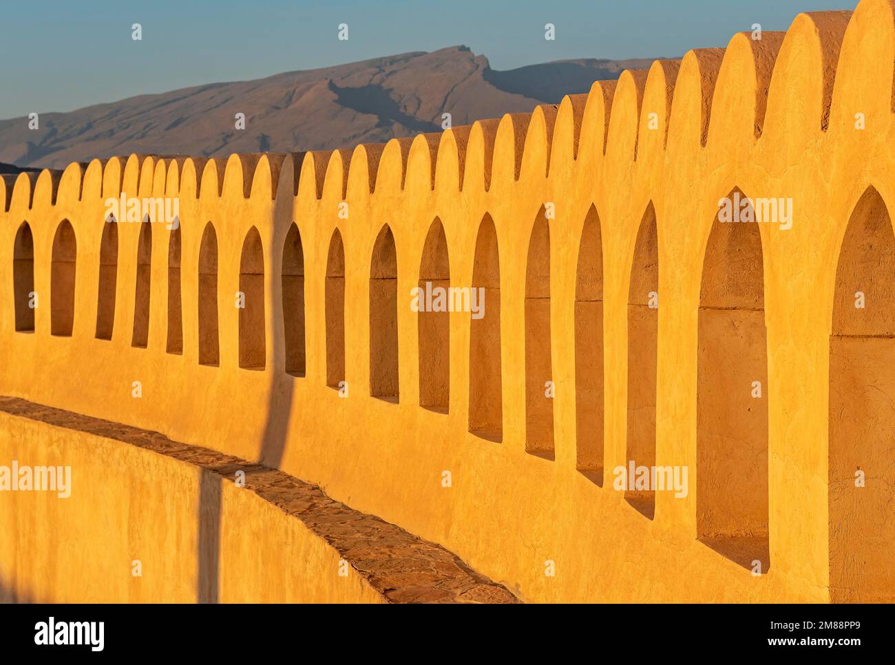 Nizwa Fort walls, Oman Stock Photo - Alamy