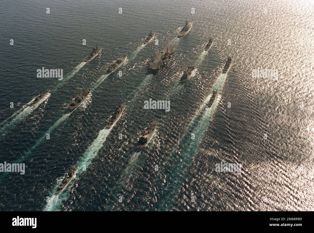 The battleship USS IOWA (BB-61) and the aircraft carrier USS MIDWAY (CV ...