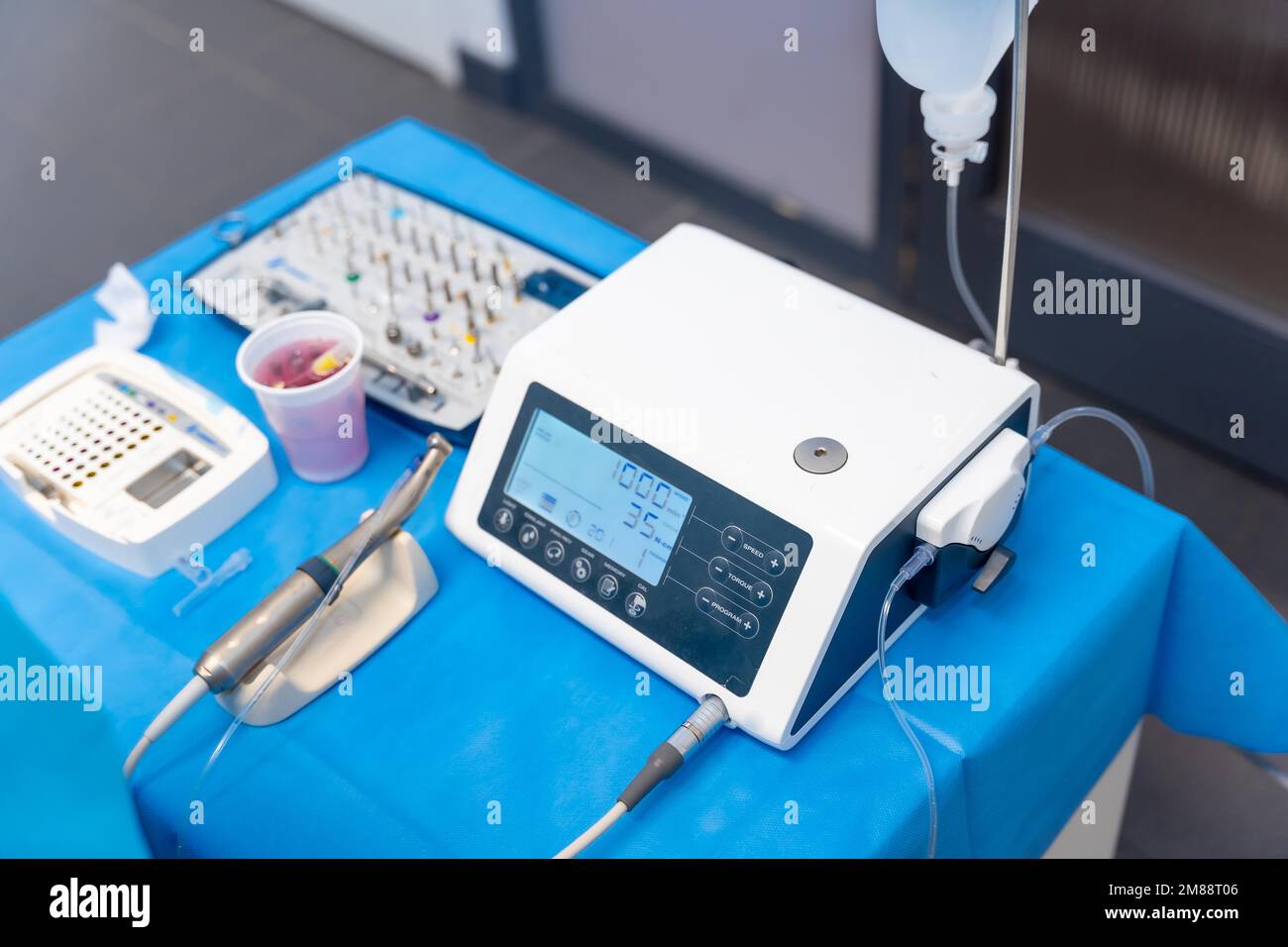 Dental clinic, machines and utensils before the operation in the dental ...