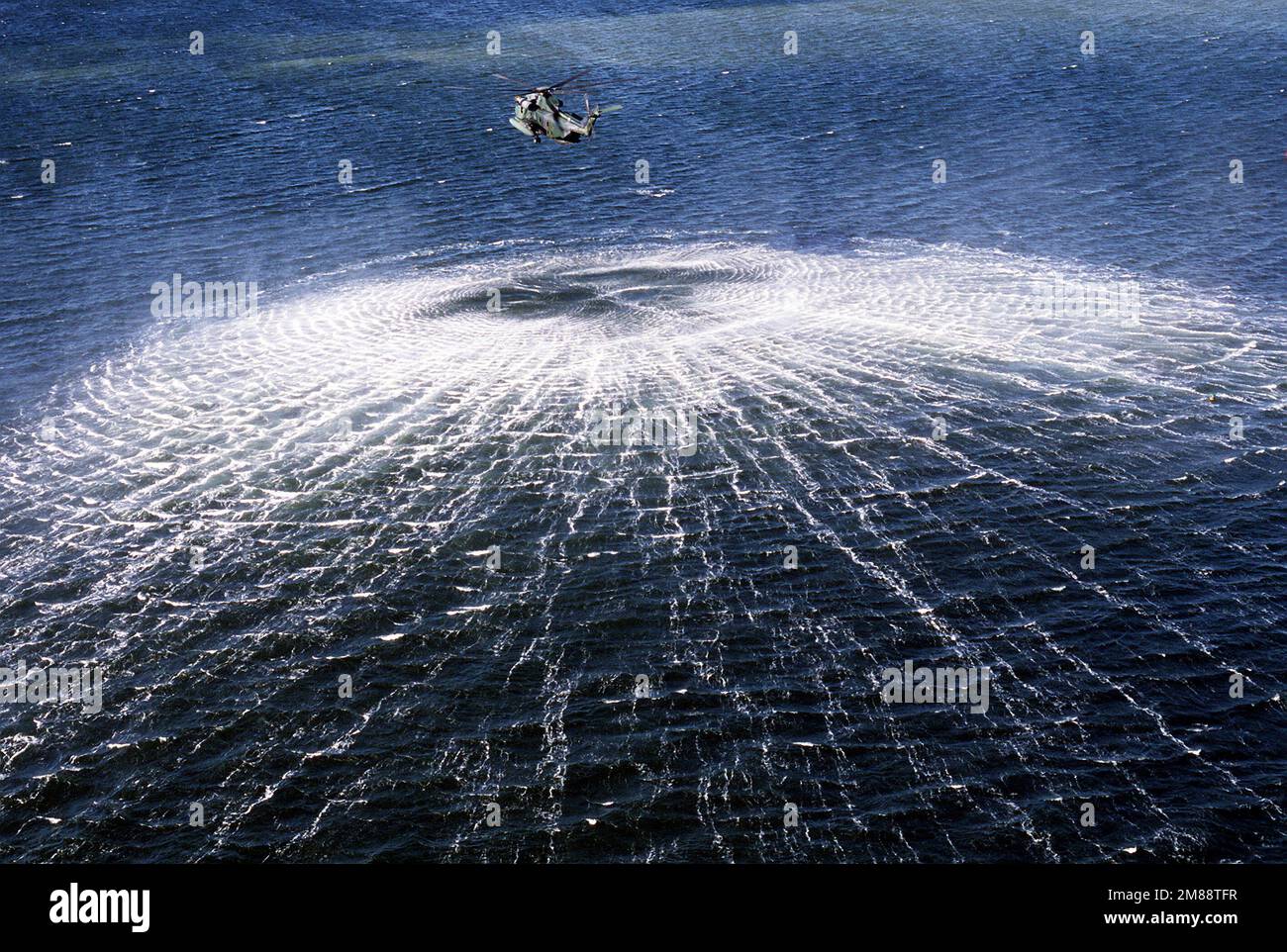 An MH-53H helicopter of the 1ST Special Operations Wing hovers over the ...