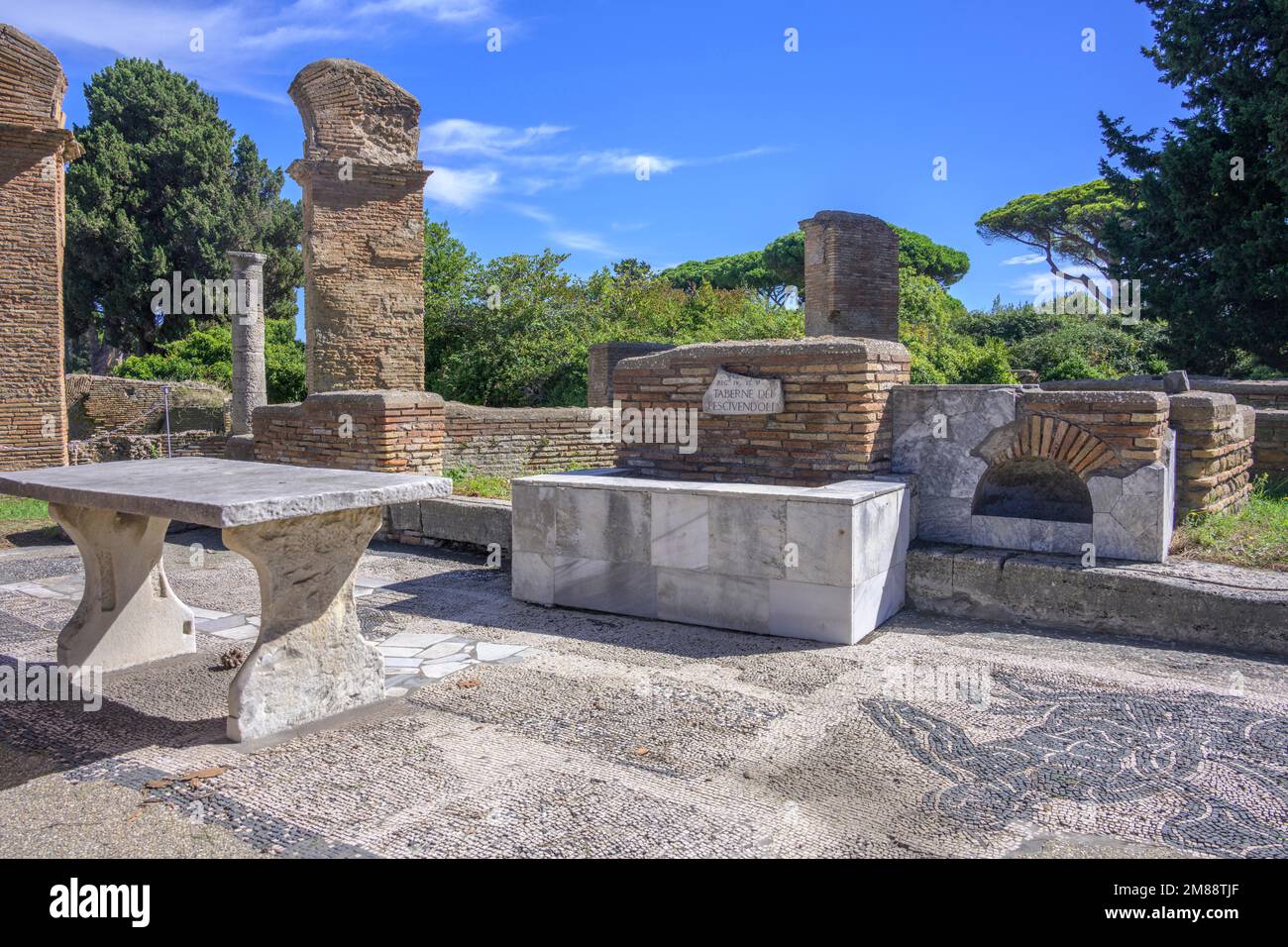 Fishmongers' Tavern, Ostia Antica, Rome, Italy Stock Photo - Alamy