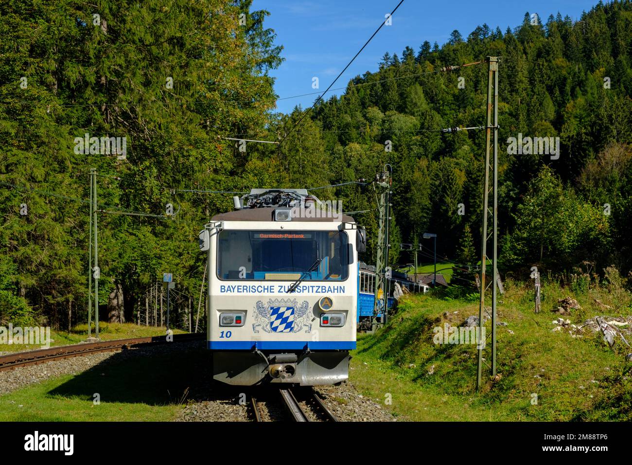 Bavarian Zugspitze Railway, rack railway, Grainau, Zugspitze, Garmisch ...