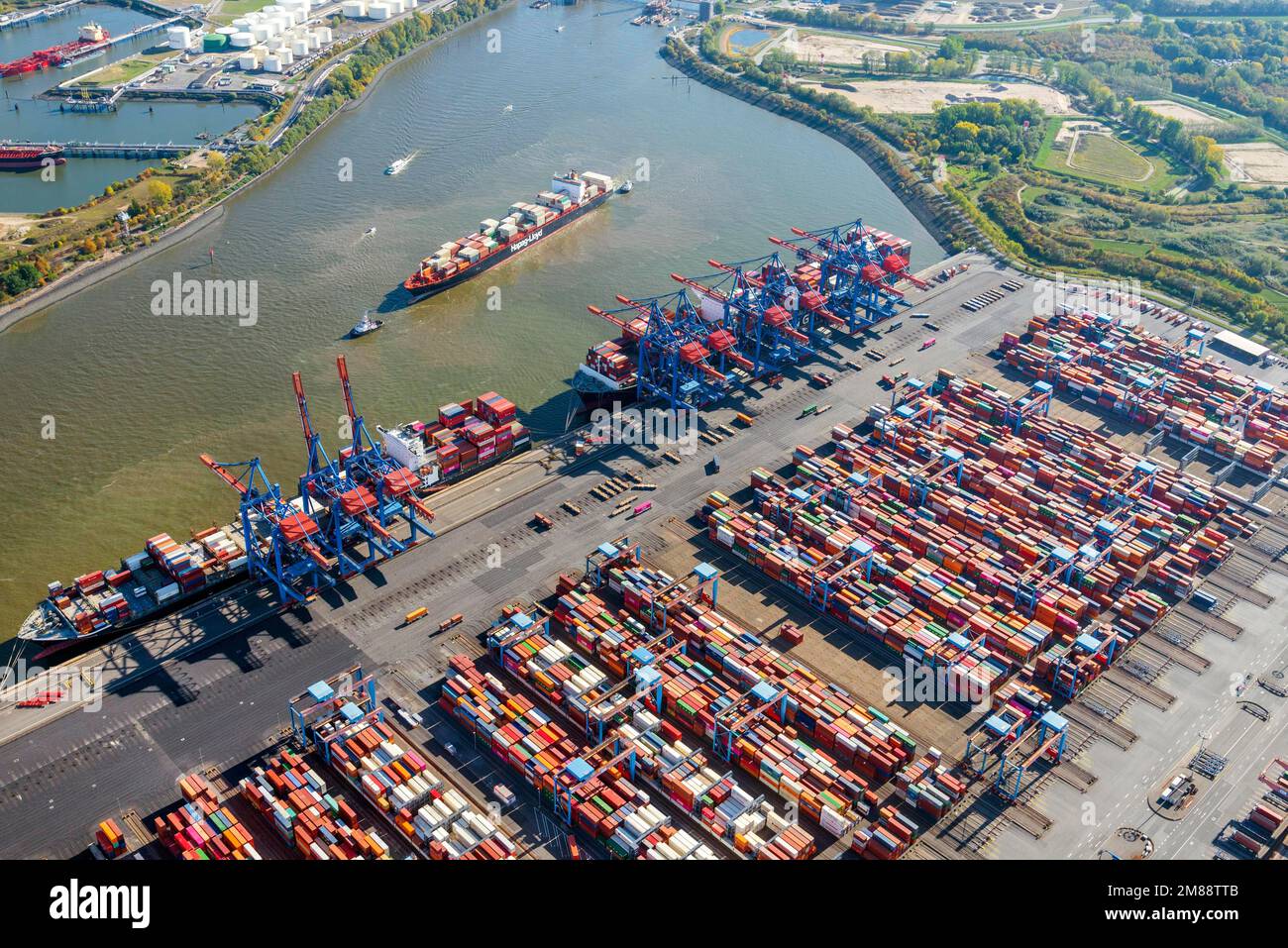 Aerial container ship port of montreal hi-res stock photography and ...