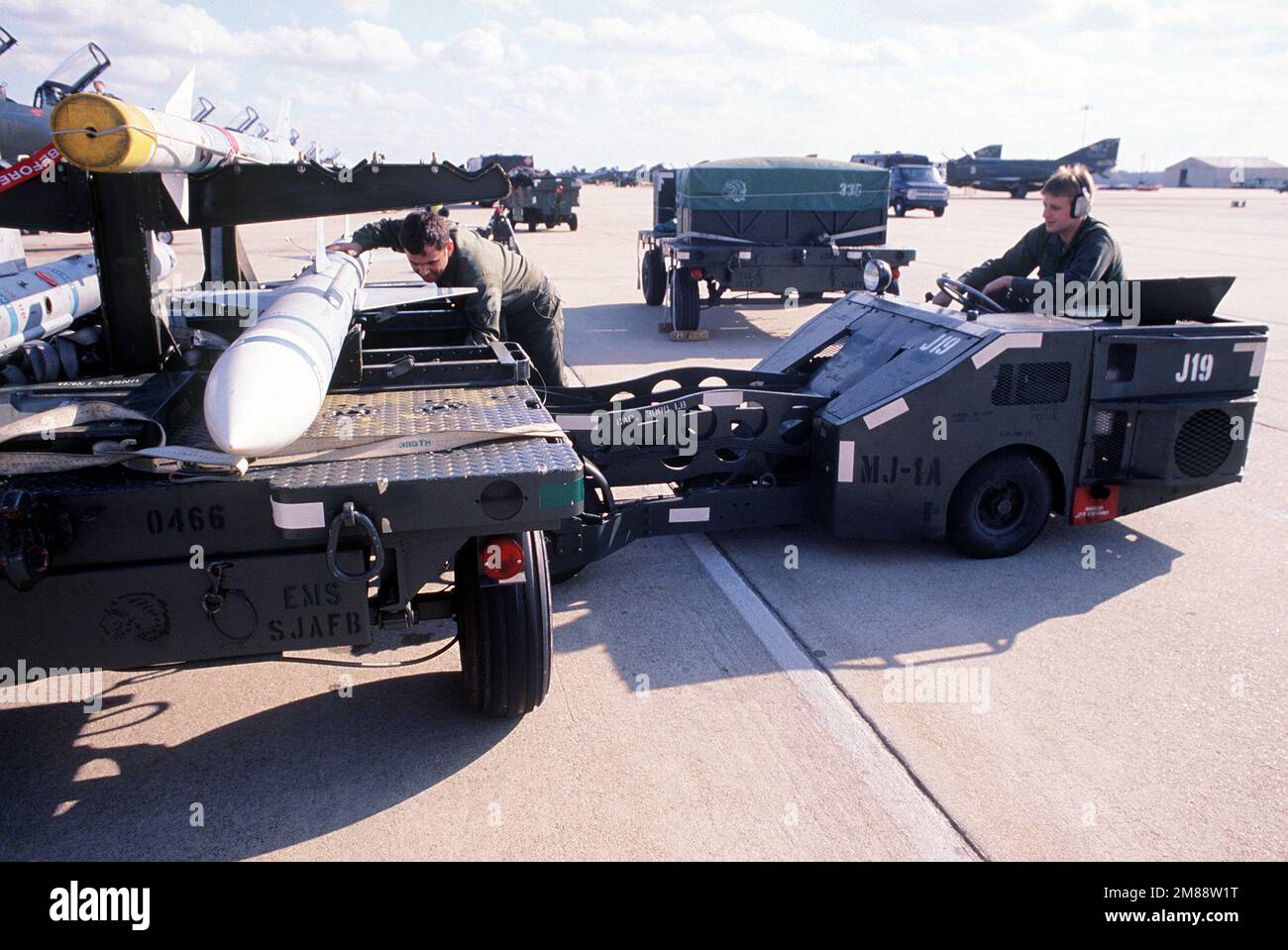 SSGT Dan MaGill and AIRMAN 1ST Class Mark Bergum, drive on the MJ-1A ...
