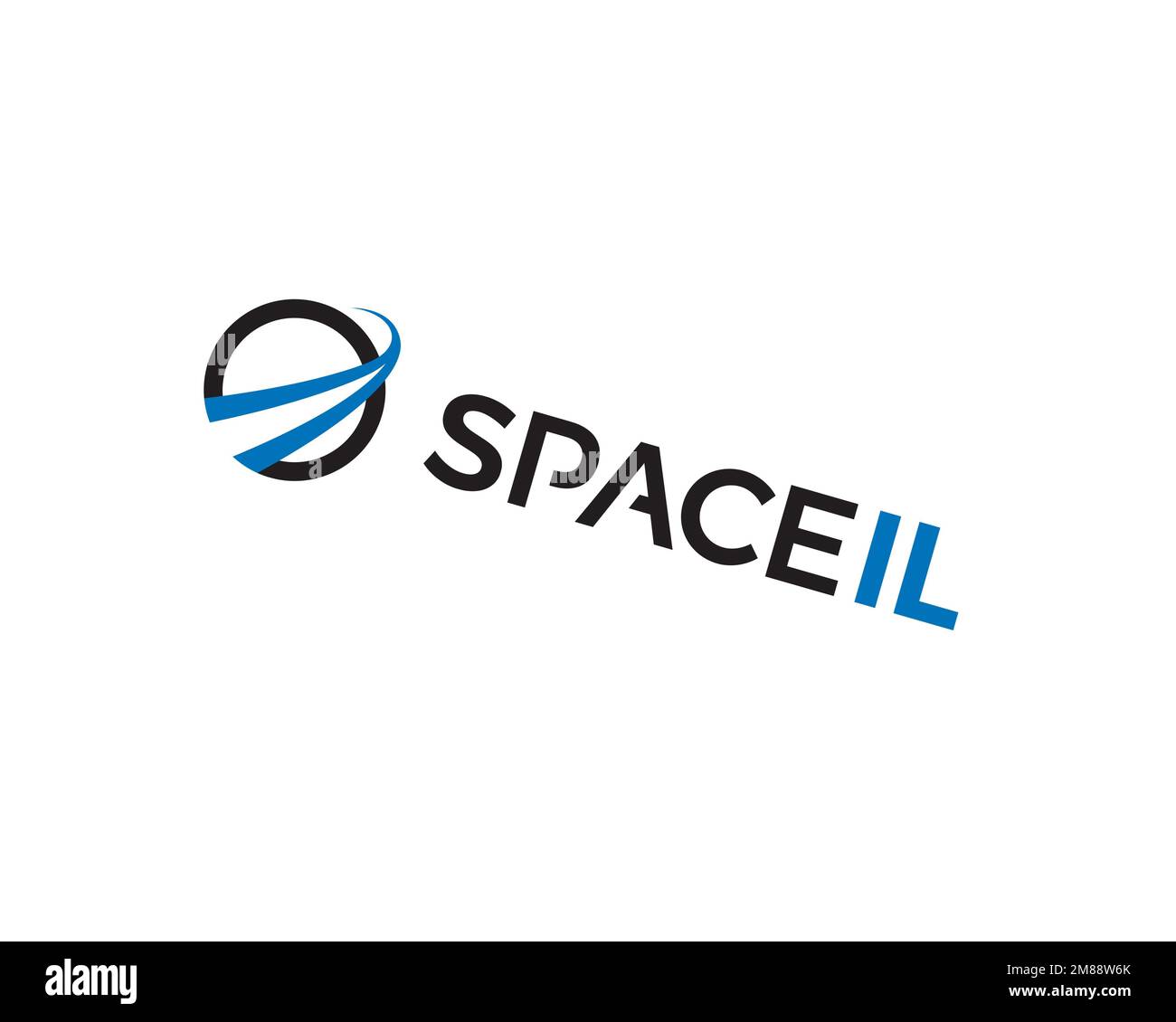 SpaceIL, rotated logo, white background B Stock Photo - Alamy