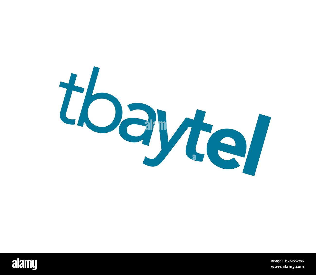 Tbaytel, rotated logo, white background B Stock Photo - Alamy