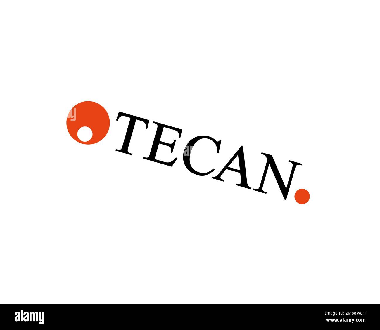 Tecan, rotated logo, white background B Stock Photo - Alamy