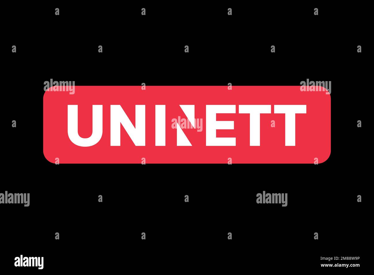 Uninet, Logo, Black background Stock Photo - Alamy