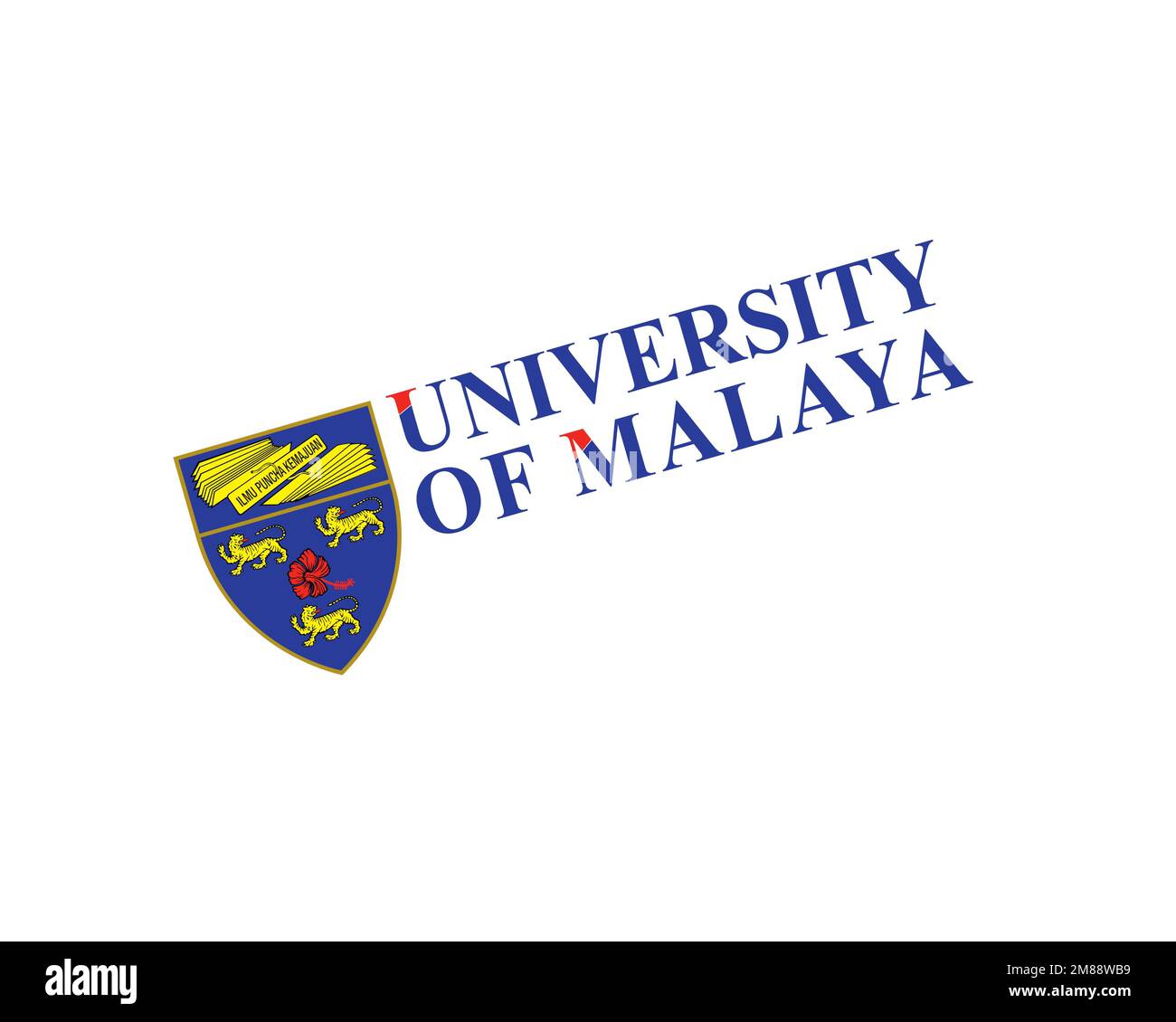 University of Malaya, rotated logo, white background Stock Photo - Alamy