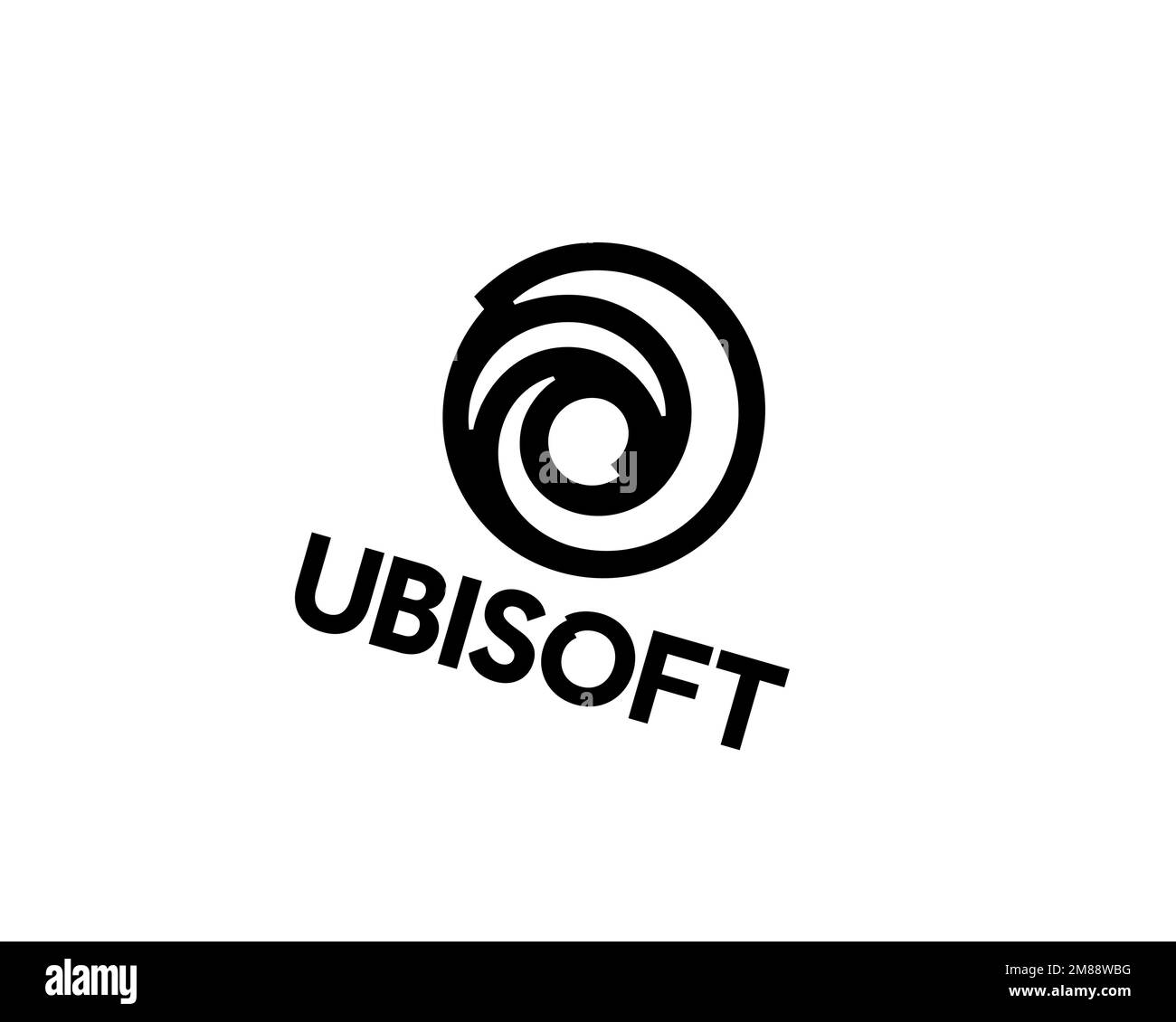Ubisoft, rotated logo, white background B Stock Photo - Alamy
