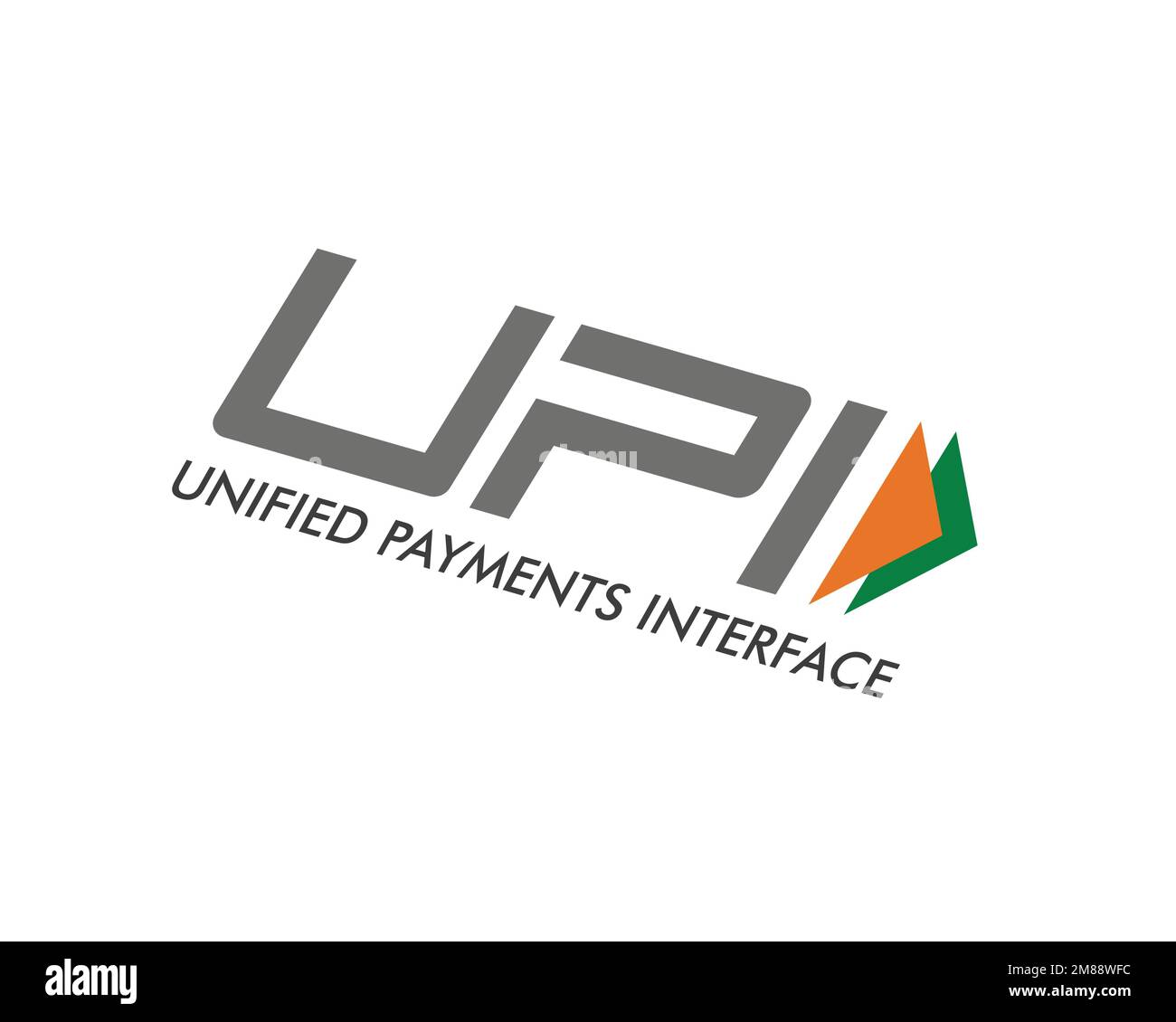Unified Payments Interface, rotated logo, white background B Stock ...
