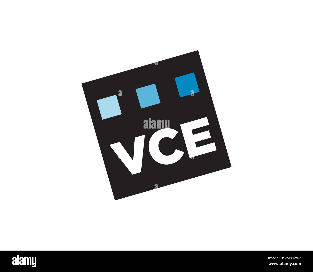VCE company, rotated logo, white background Stock Photo - Alamy