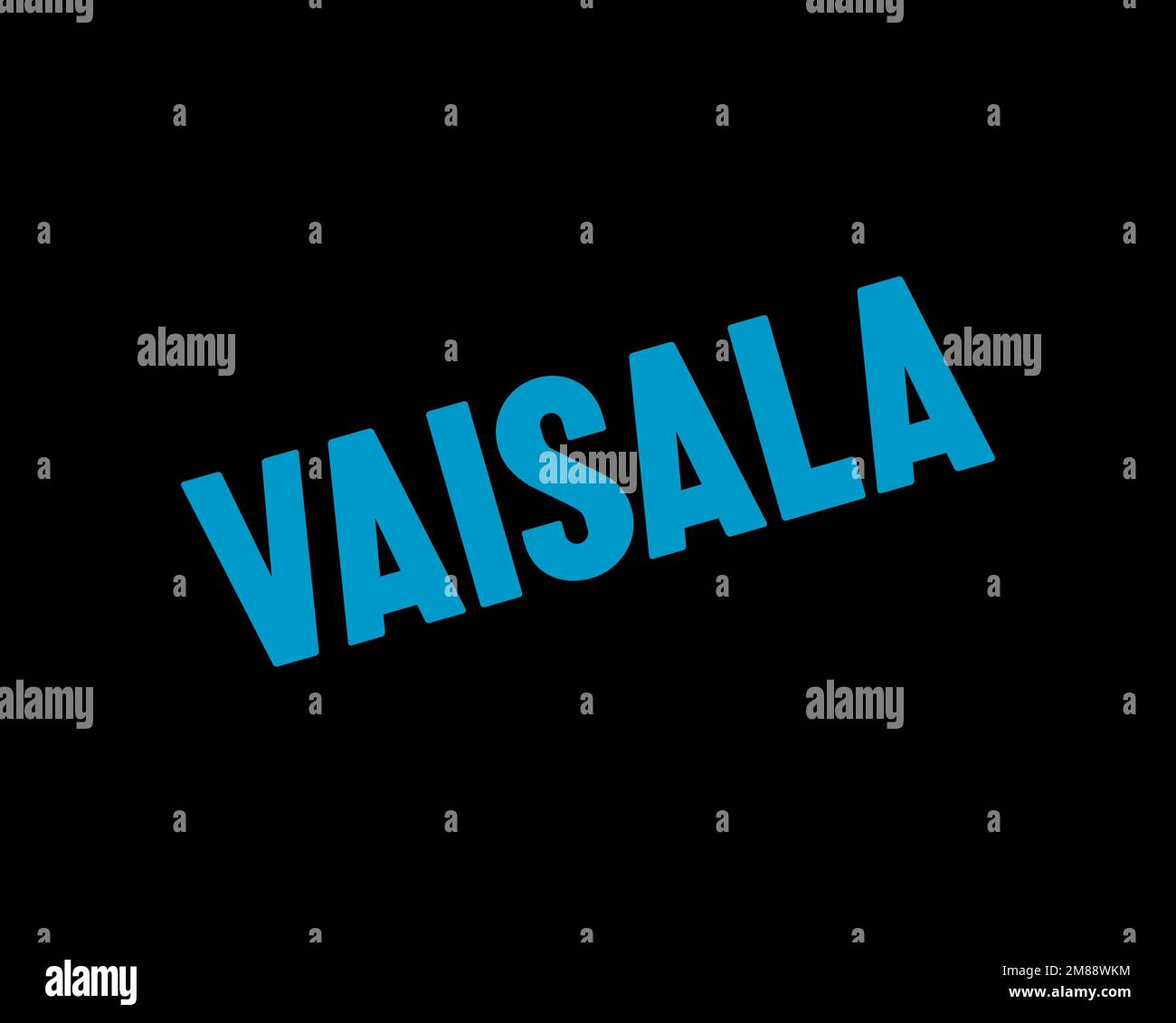 Vaisala, rotated logo, black background Stock Photo - Alamy