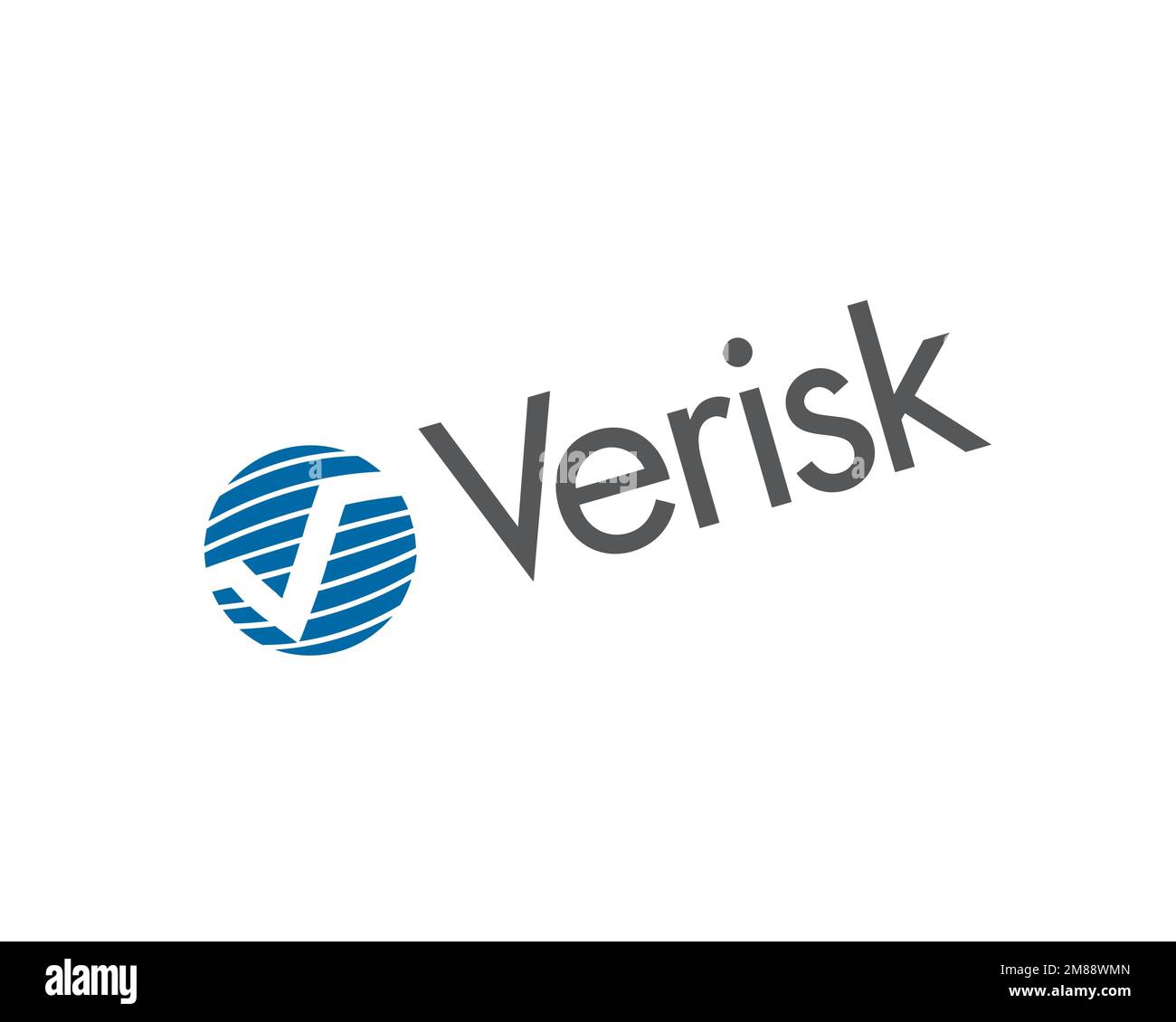 Verisk Analytics, rotated logo, white background Stock Photo - Alamy