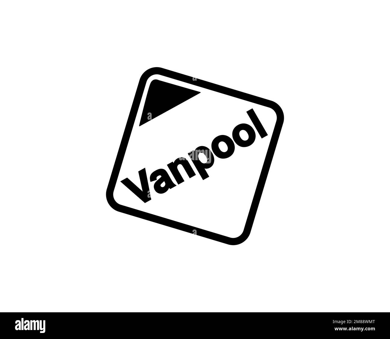 Vanpool company, rotated logo, white background B Stock Photo - Alamy