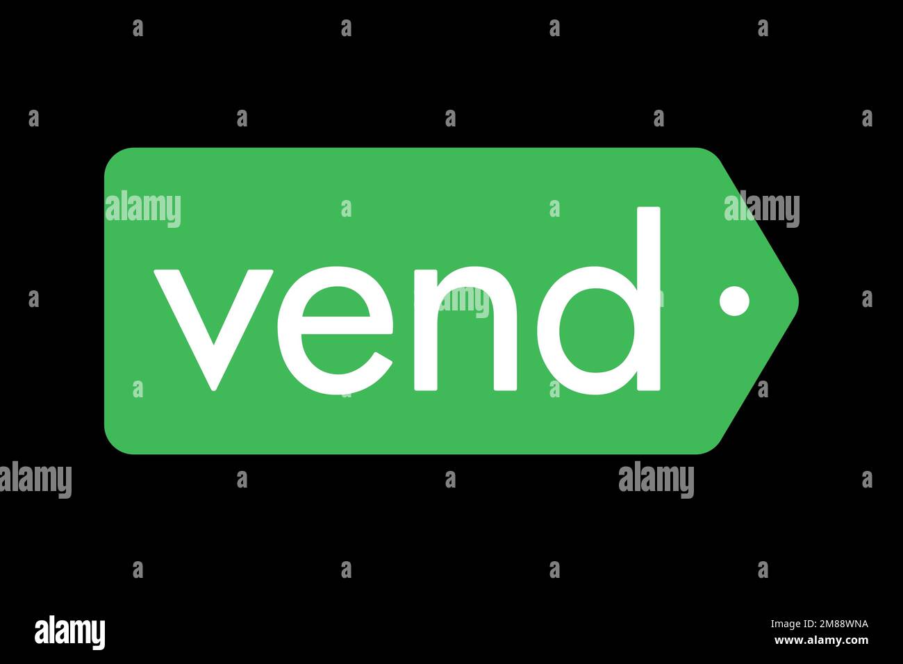Vend software, Logo, Black background Stock Photo - Alamy