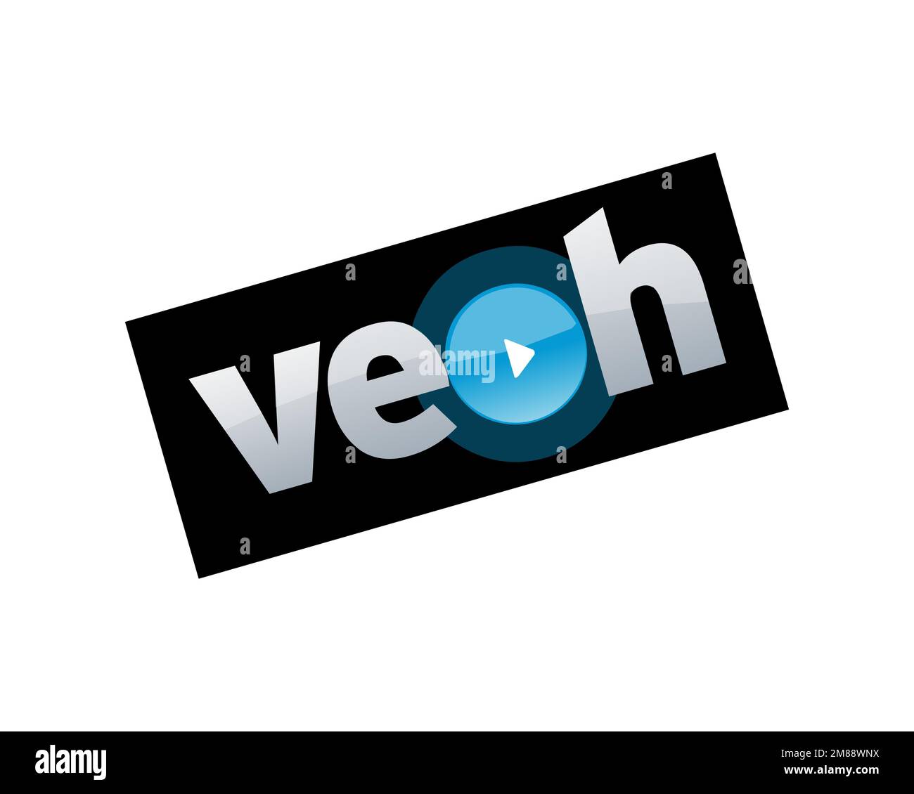 Veoh, rotated logo, white background Stock Photo - Alamy