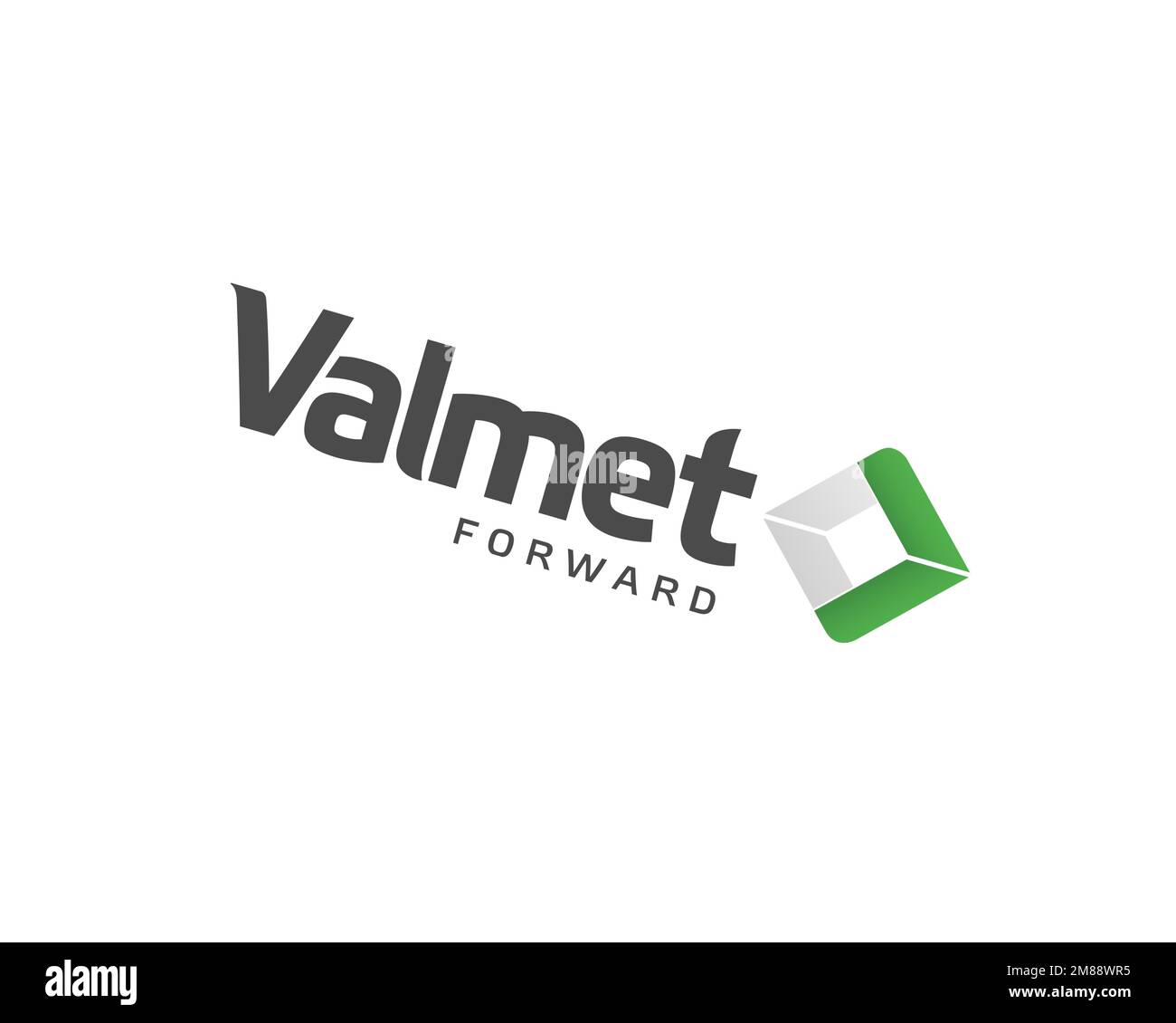 Valmet, rotated logo, white background B Stock Photo - Alamy