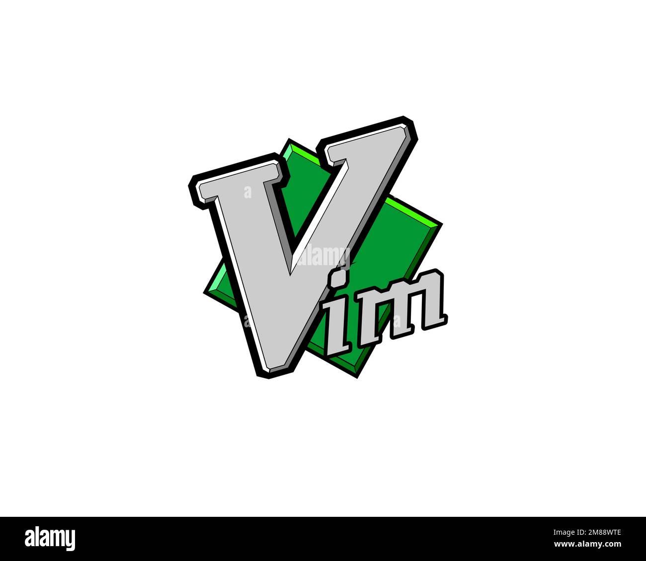 Vim text editor, rotated logo, white background Stock Photo - Alamy Vim text editor, rotated logo, white background Stock Photo - Alamy