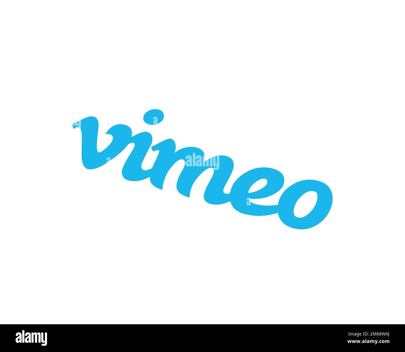 Vimeo, rotated logo, white background B Stock Photo - Alamy