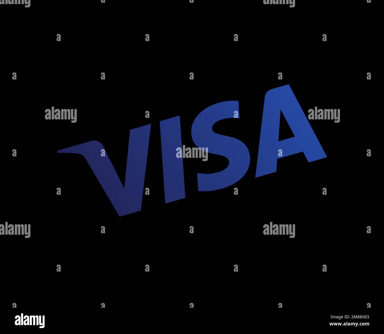 Visa Inc. rotated logo, black background Stock Photo - Alamy